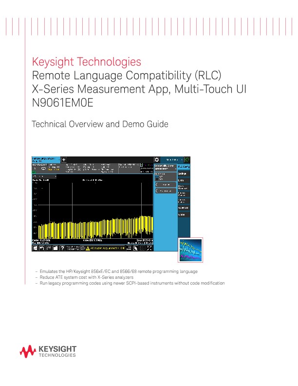 Remote Language Compatibility (RLC) X-Series Measurement App, Multi-Touch UI Technical Overview ...